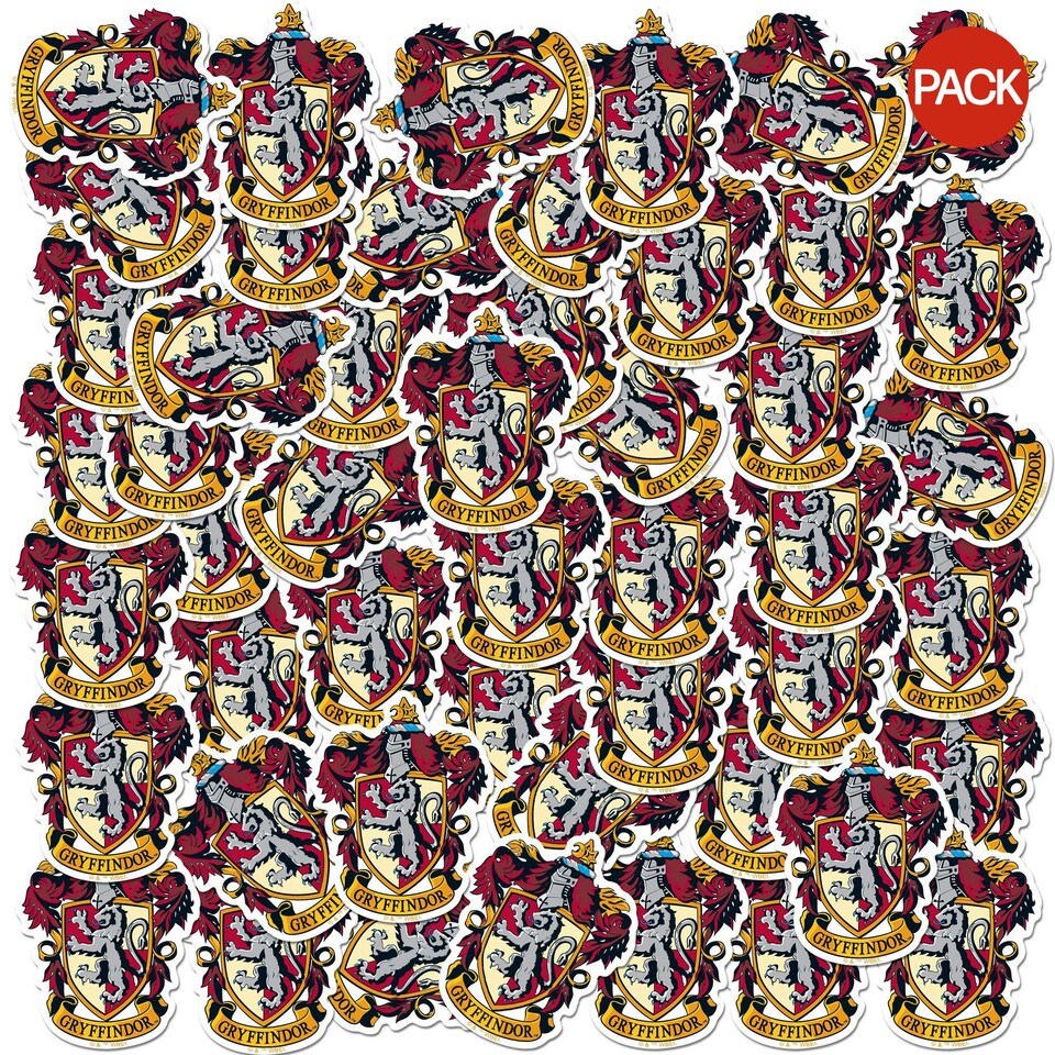 Harry Potter Deluxe Gryffindor Crest Stickers (Pack of 100 ...