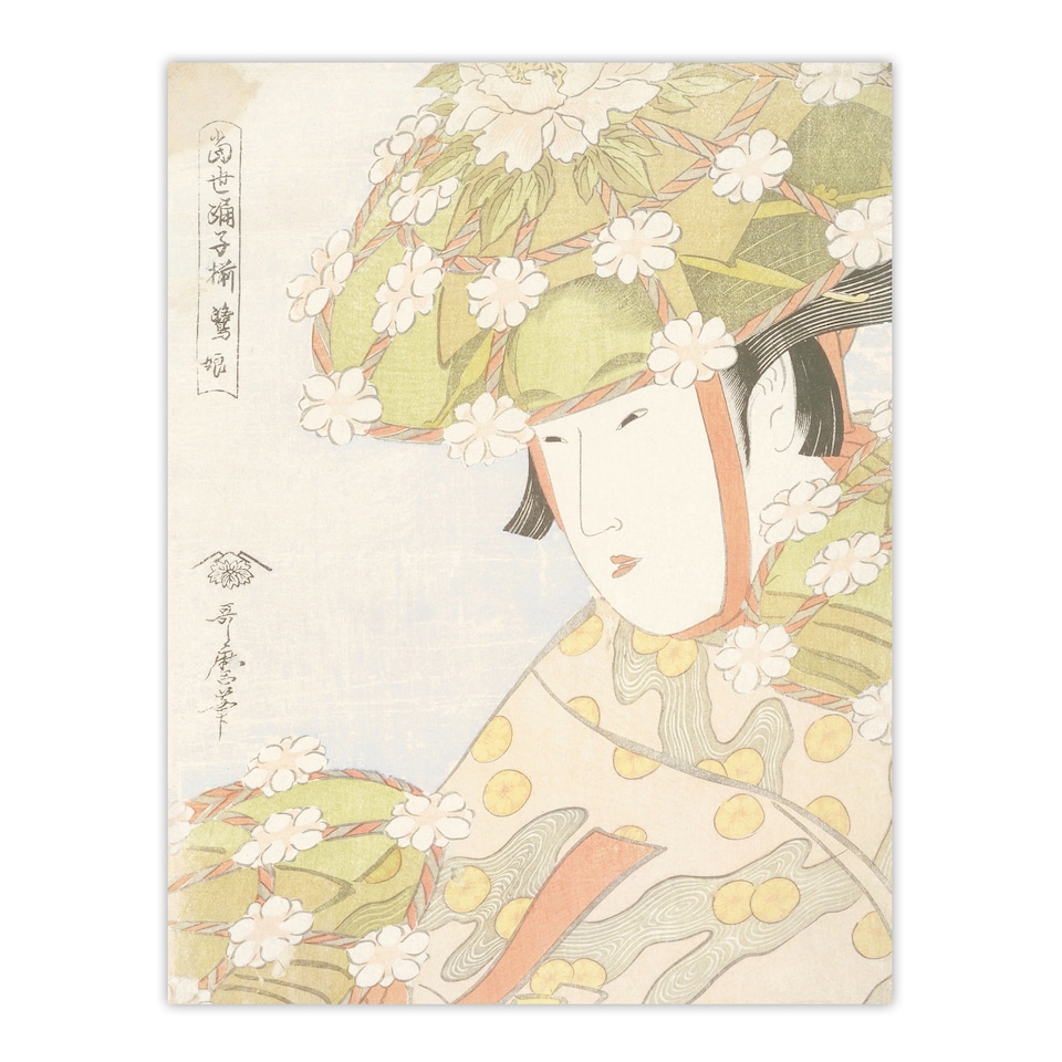 Sagi Musume Heron Maiden Vintage Japan Wall Art Print Kitagawa 12x16 ...