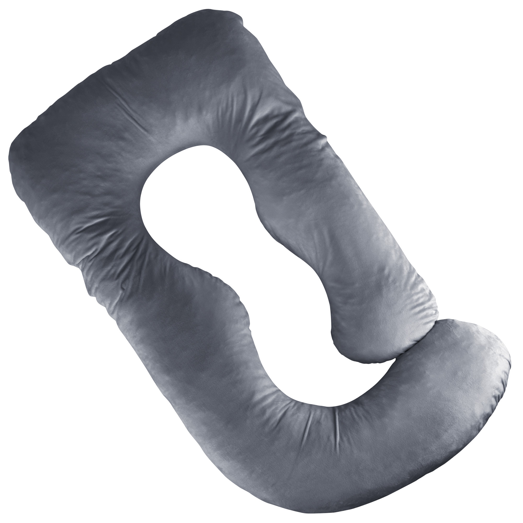 Aamira Dark Grey Pregnancy Maternity Pillow 140x70x20cm J Shaped Memory ...