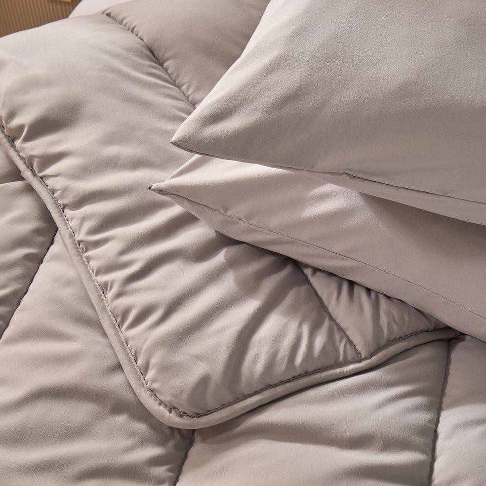 OHS Soft Coverless 10.5 TOG Duvet Set Pillowcase Quilted Cover | Silver ...