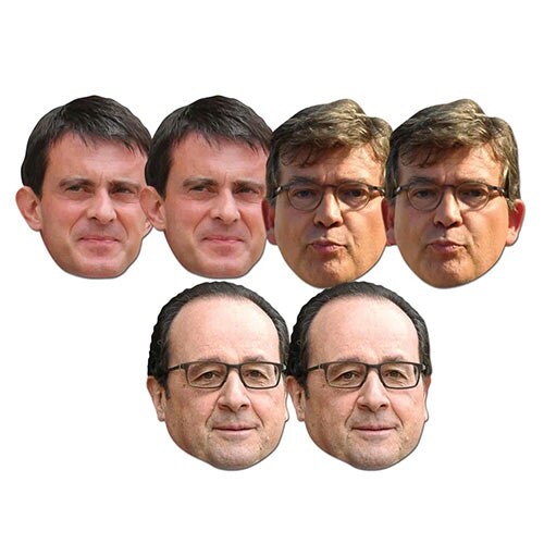 French Politicians Cardboard Face Masks - Pack of 6 - Tesco Groceries