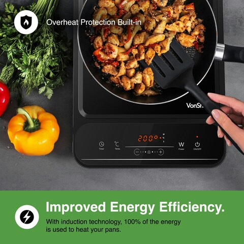 VonShef Single Induction Hob 2000W Portable Electric - Tesco Groceries