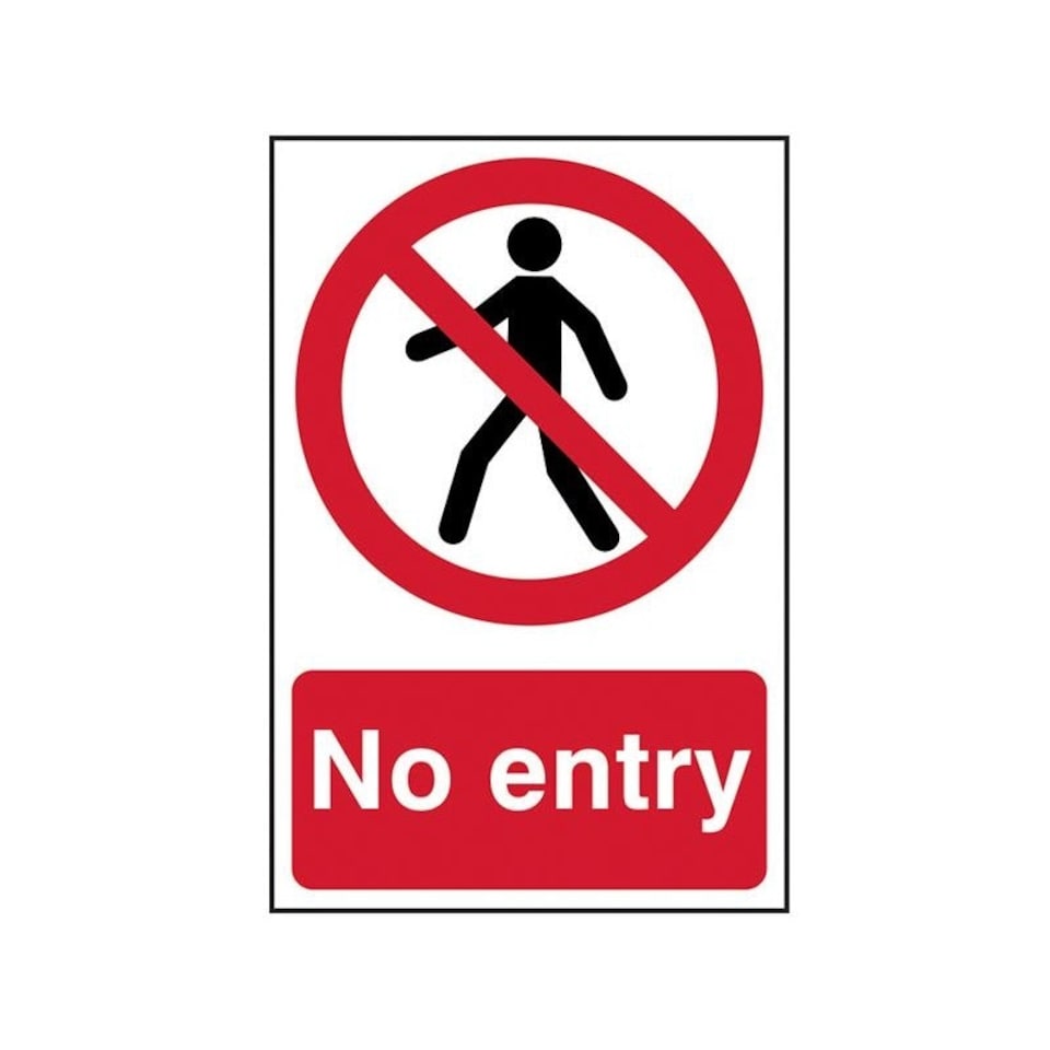 Scan Sign: No Entry - Multi Colour - 200 x 300mm - Tesco Groceries
