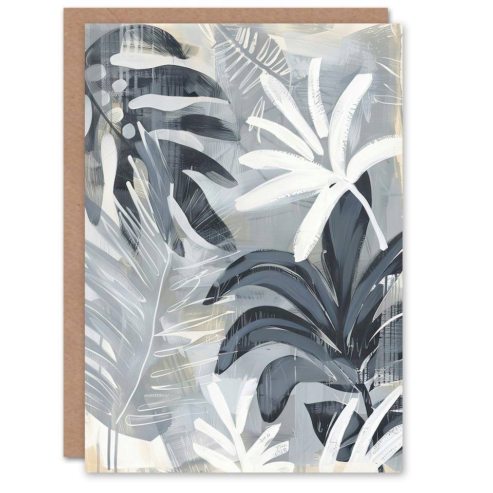 Abstract Monstera Plant Lover Leaves Woman Her Birthday Card - Tesco ...