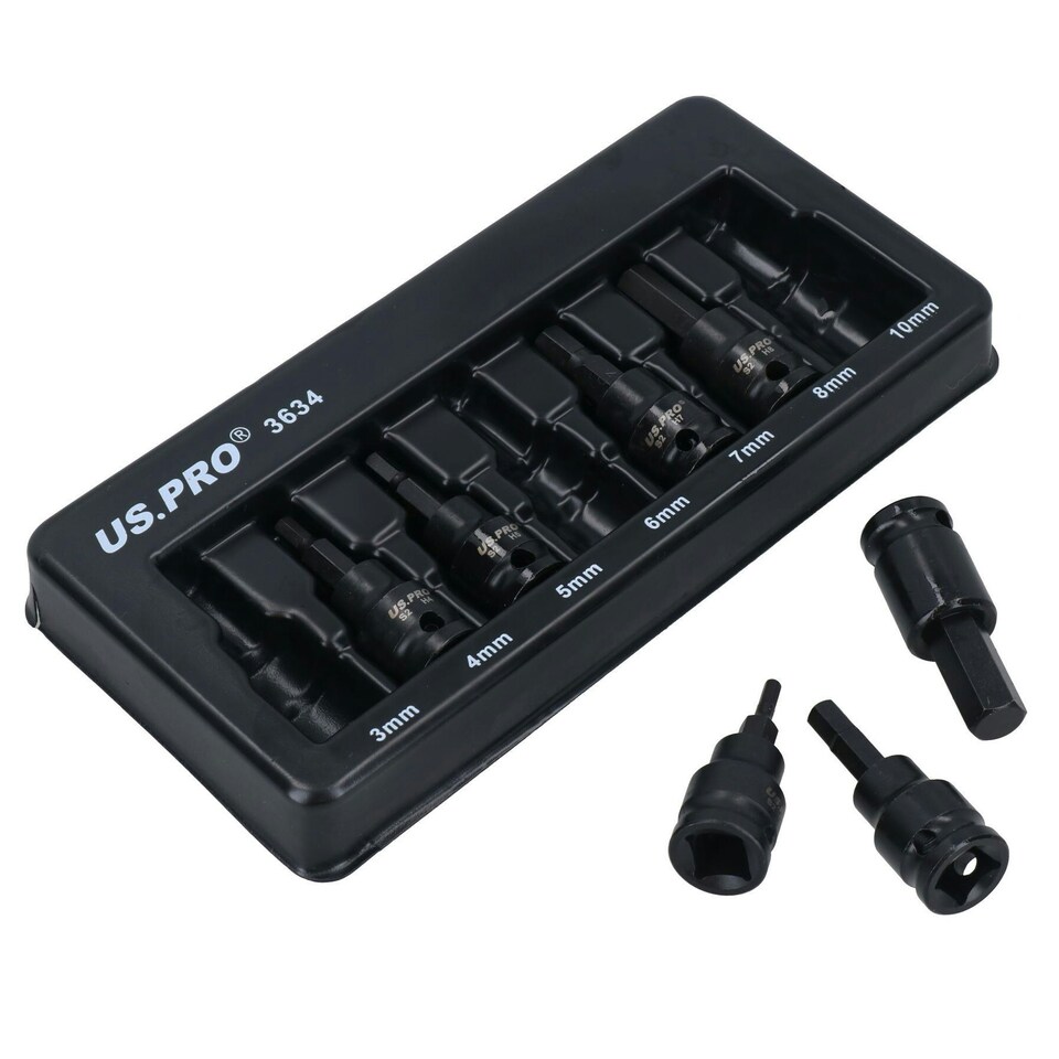 Allen Hex Key + Torx Star Impact Stubby Sockets 3/8" Drive T20-T60 3mm ...