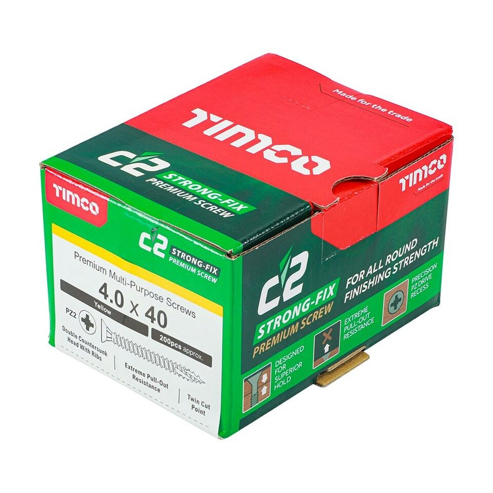 Timco - C2 Strong-Fix Multi-Purpose Premium Screws - PZ - Double ...