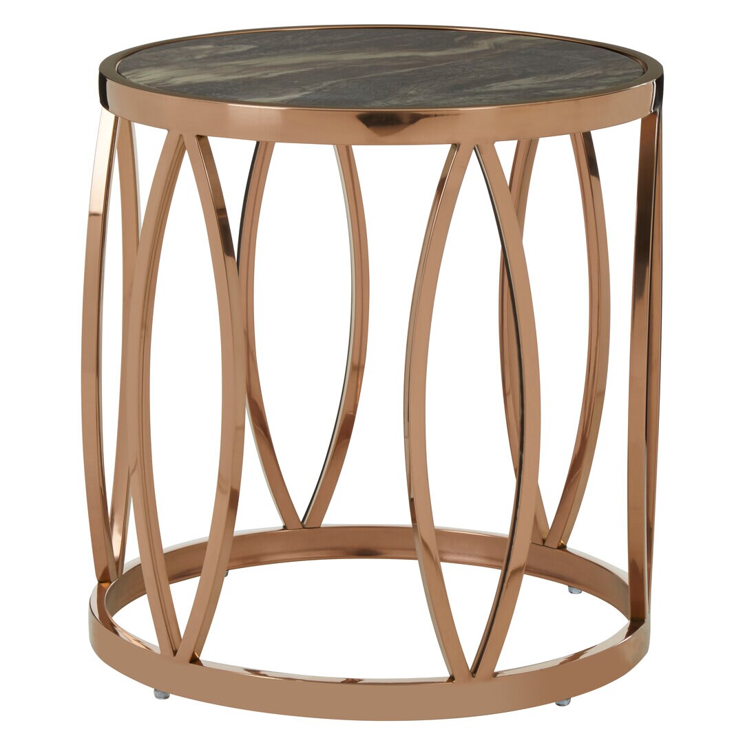 Interiors by Premier Tula Round Side Table With Leaf Base - Tesco Groceries