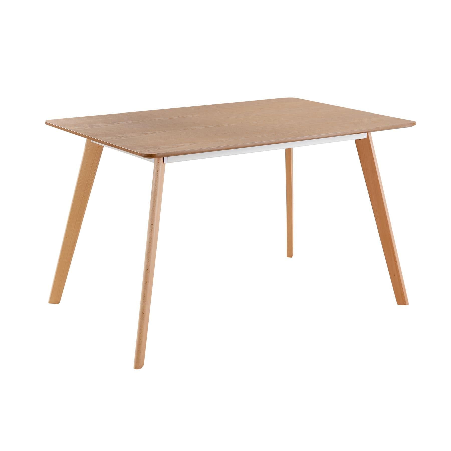 Kitchen Dining Table Set 120cm Veneer Top Beech Legs With 4 Chairs ...
