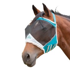 Shires Fine Mesh Earless Horse Fly Mask - Teal - Cob - Tesco Groceries