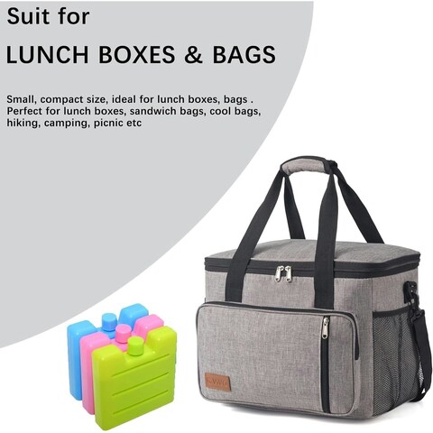 6 Pack Freezer Blocks Mini Ice Brick Pack Cool Box Reusable Travel ...