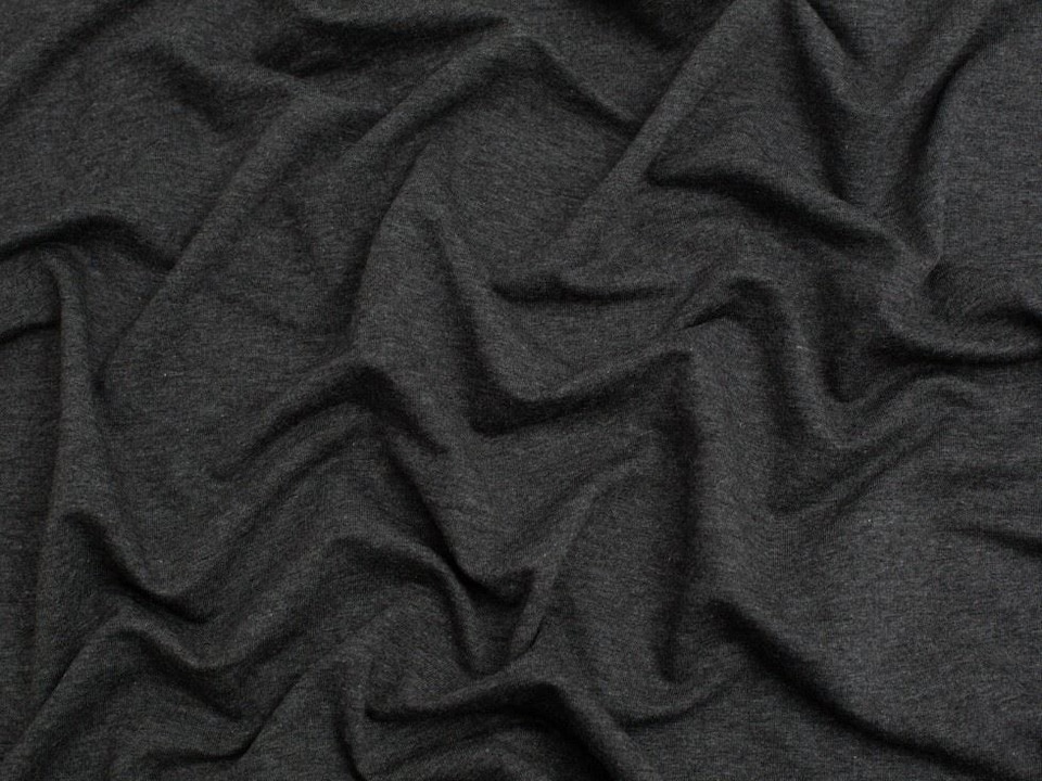 Minerva Core Range Grey Light Loop Back French Terry Stretch Knit ...