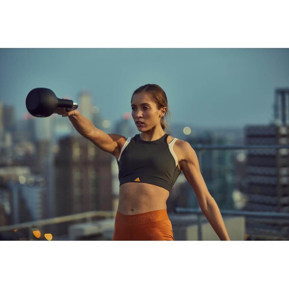 Adidas 8kg Neoprene-Coated Cast Iron Kettlebell, Black | Black | Black ...