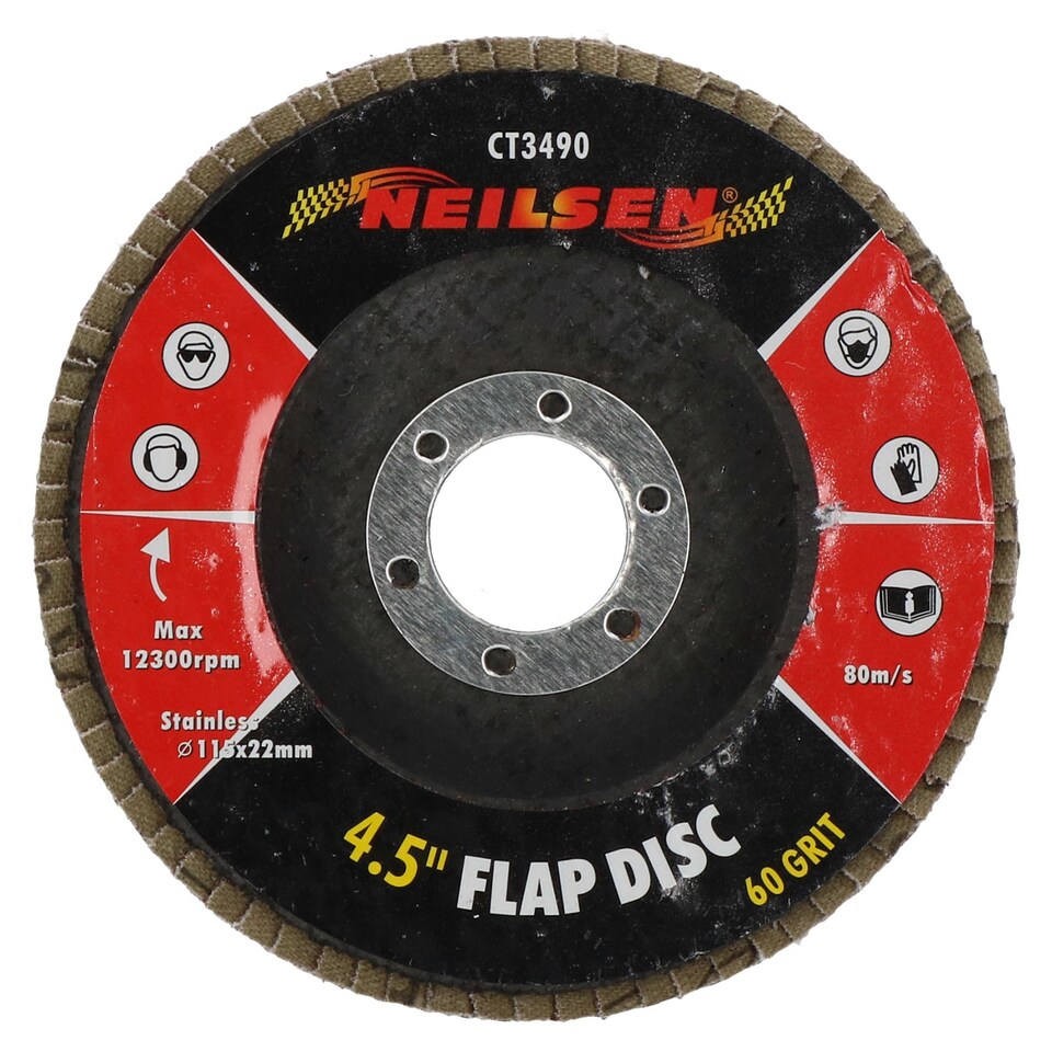 60 Grit Flap Discs Sanding Grinding Rust Removing For 4-1/2" Angle ...