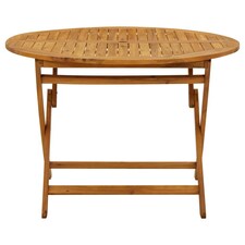 Folding Garden Table 110 cm Solid Acacia Wood - Tesco Groceries
