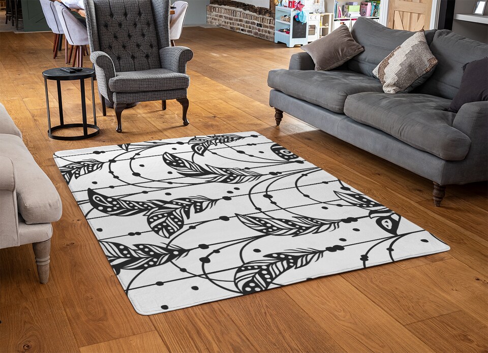 Hand Drawn Bohemian Chic Style Rug | Multi - Tesco Groceries