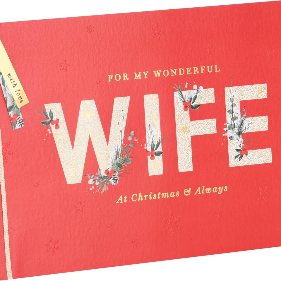 Lettering Design Wife Christmas Card - Tesco Groceries