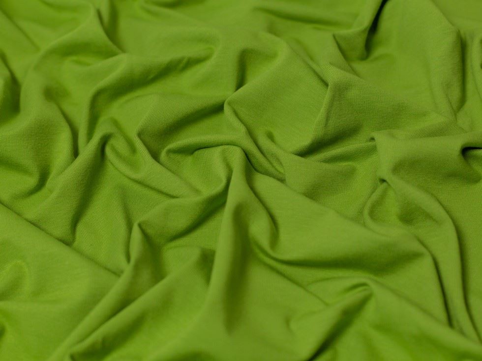 Minerva Core Range Green Cotton Lycra Jersey Stretch Knit Fabric for ...