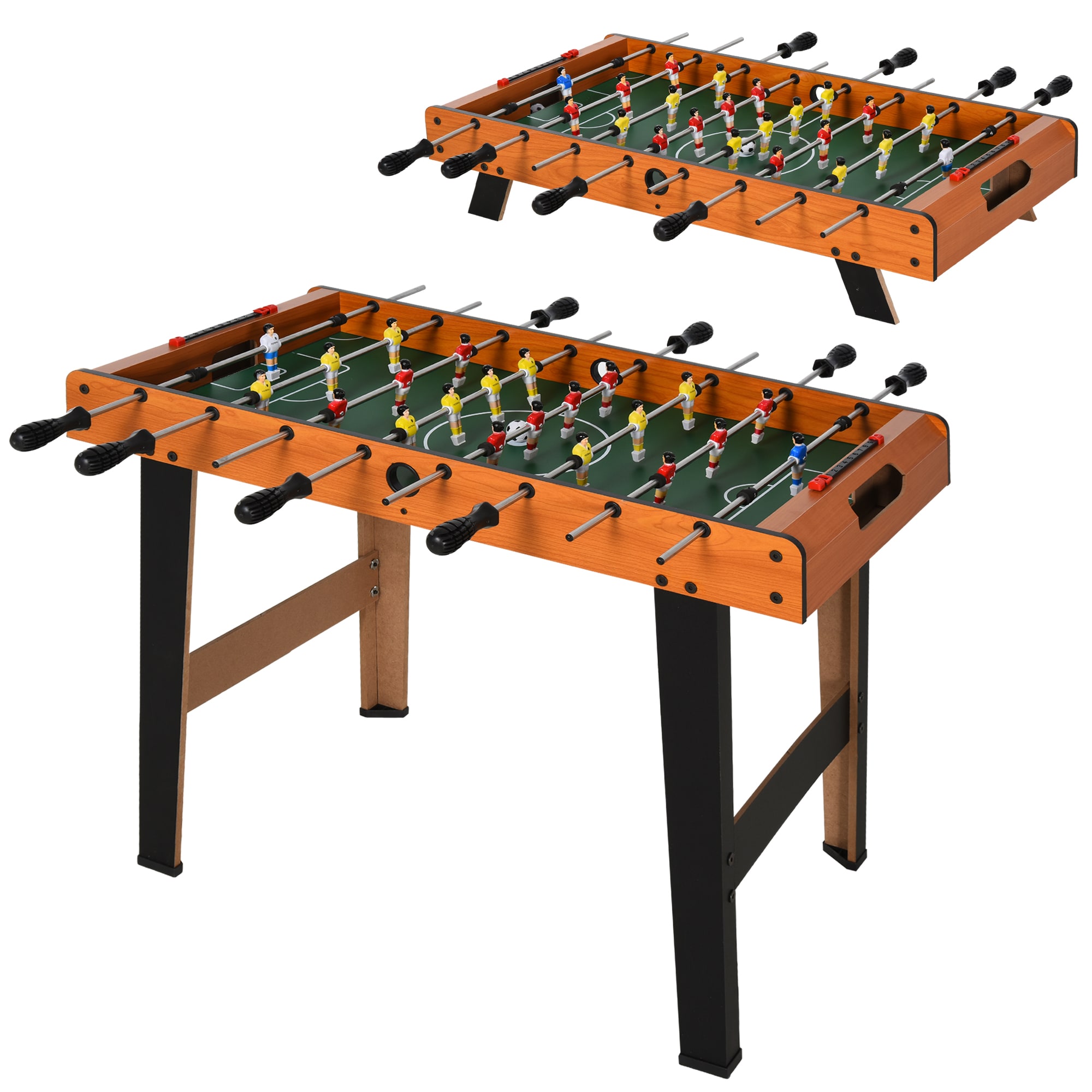 HOMCOM Football Table Heavy Duty 84.5cm for Arcades, Pub, Game Room, 8 ...