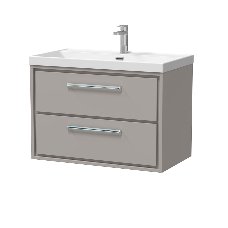 Balterley Modern Bathroom Wall Hung 2 Soft Close Drawer Vanity Unit ...