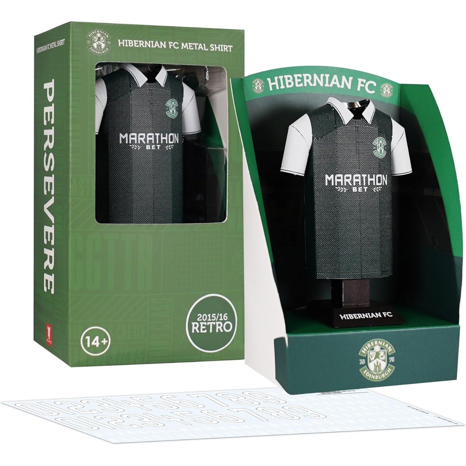 RadStuff Metal Alloy Football Shirt - Retro Hibernian FC Home Kit 2015/ ...