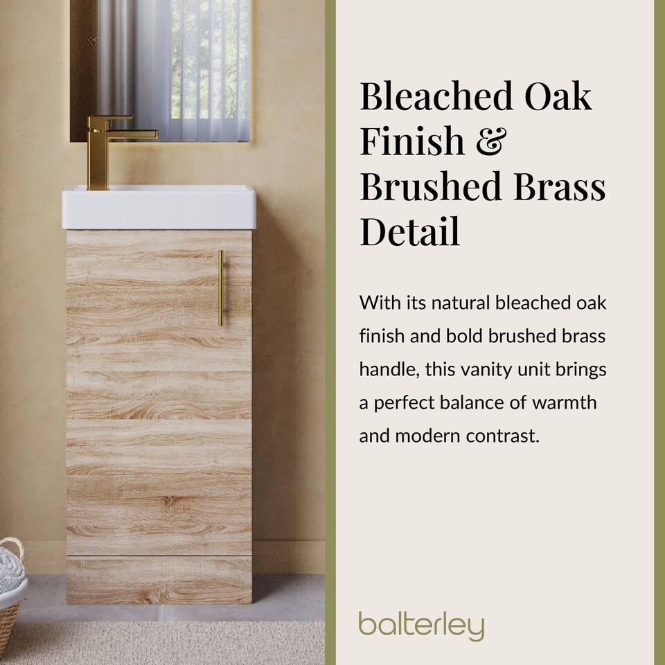 Balterley Bathroom Contemporary Floor Standing Vanity Unit Basin ...