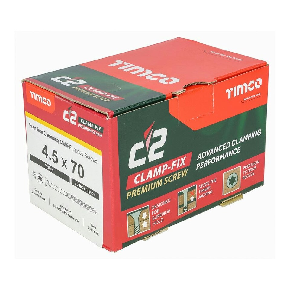 Timco - C2 Clamp-Fix Multi-Purpose Premium Screws - TX - Double ...