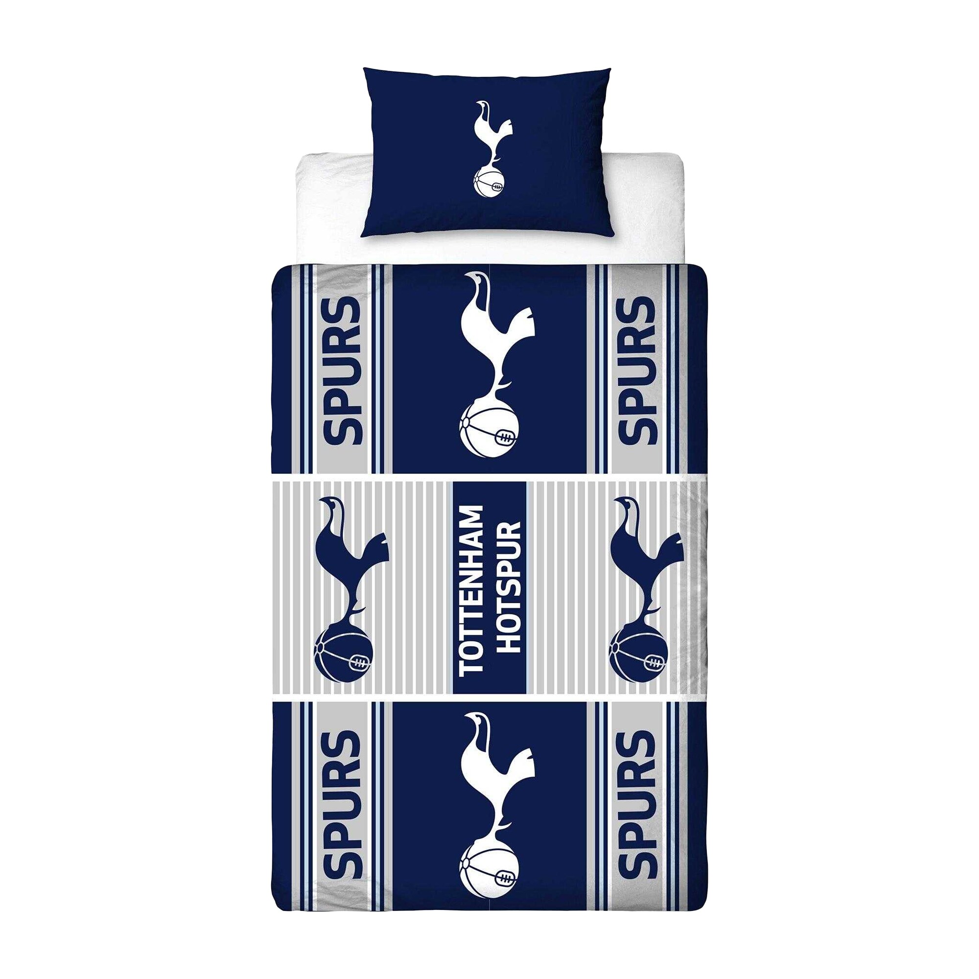 Tottenham Hotspur FC Crest Reversible Duvet Set | Blue | Navy Blue ...