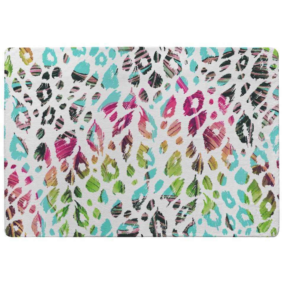 Multi Coloured Leopard Spots Rug | Multi - Tesco Groceries