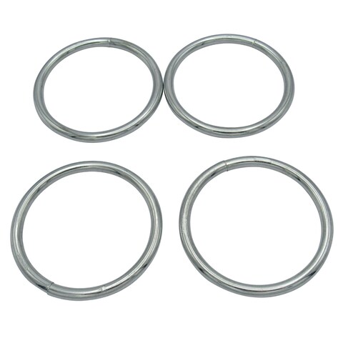 X4 8MM x 75MM Zinc Plated Round Rings - O Welded Steel - Tesco Groceries