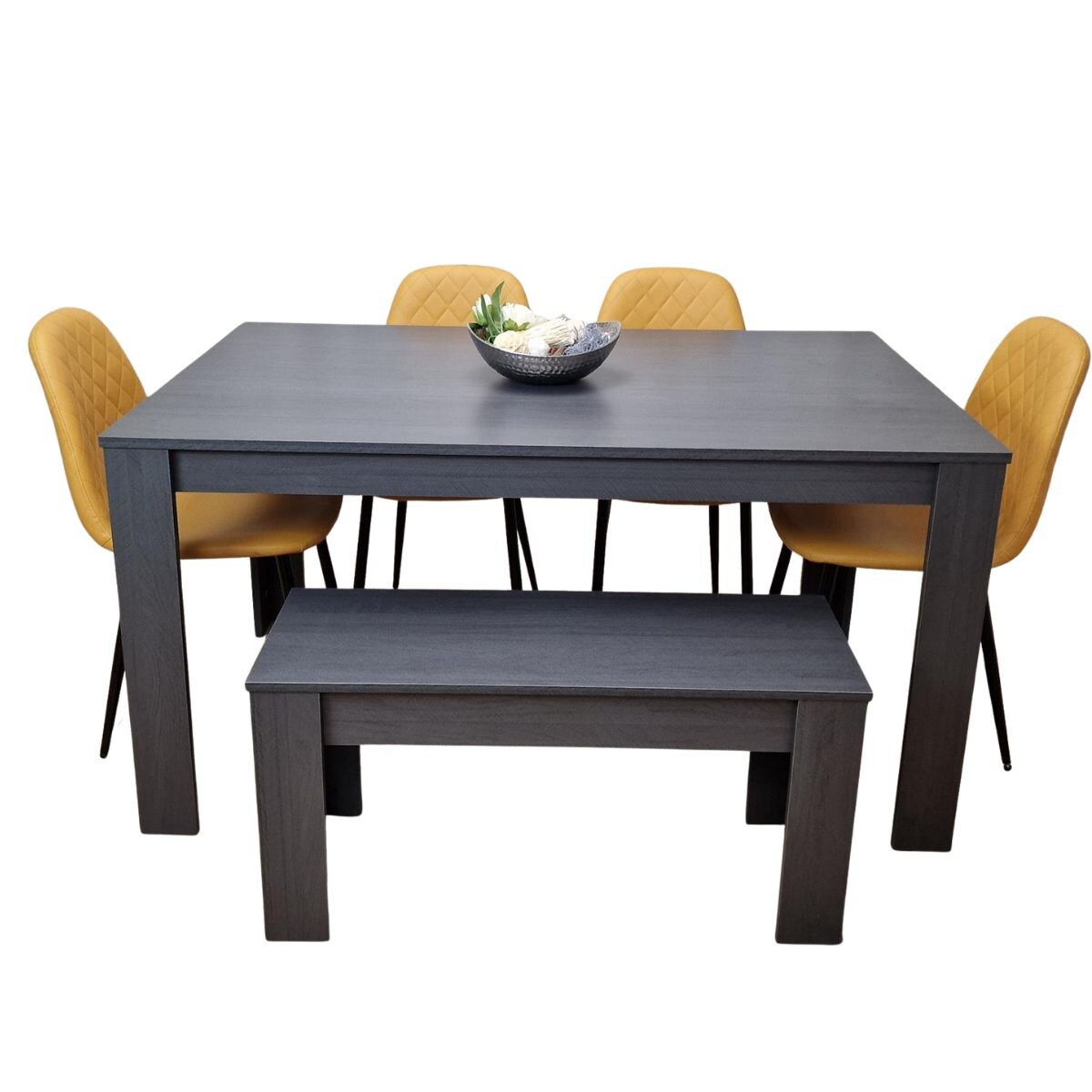 Dining Table and 4 Chairs With Bench Modern Dining Table Set With 4 ...