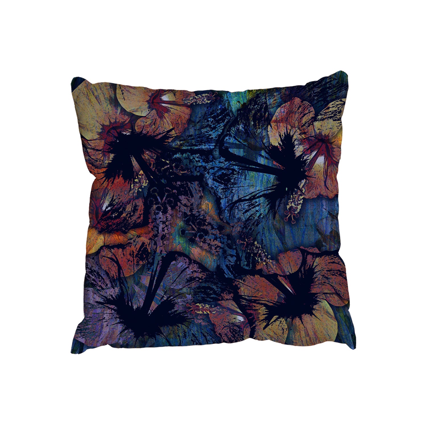 Cushions - Decorative dark floral motif (Cushion) | Multi - Tesco Groceries