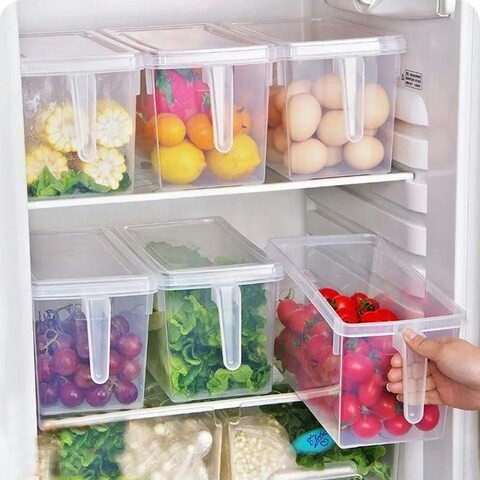 Living and Home Fridge Food Storage Container Box with Lids 4Pcs ...