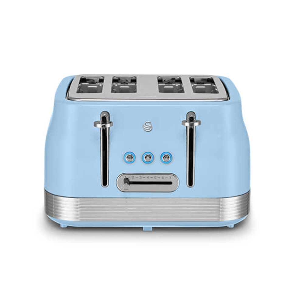 Swan Retro Revive Blue Jug Kettle & 4 Slot Toaster Set - Tesco Groceries