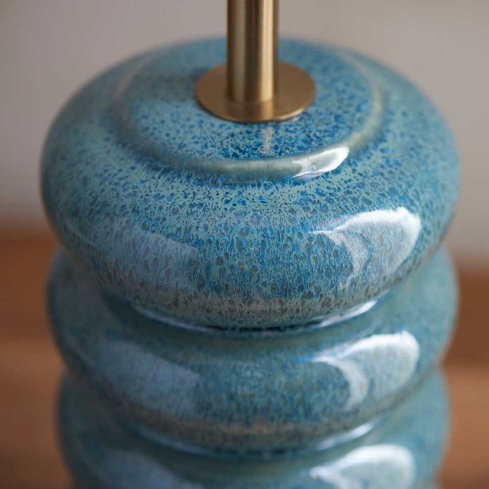 Elegant 2 Pack Ceramic Table Lamp Bases with Ocean Spray Glaze and ...