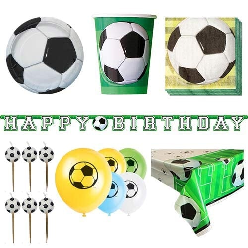 Football 8 Person Deluxe Party Pack - Tesco Groceries