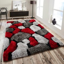 Home Republic Pebbles Shaggy Rug 120 x 170 - Red Red - Tesco Groceries