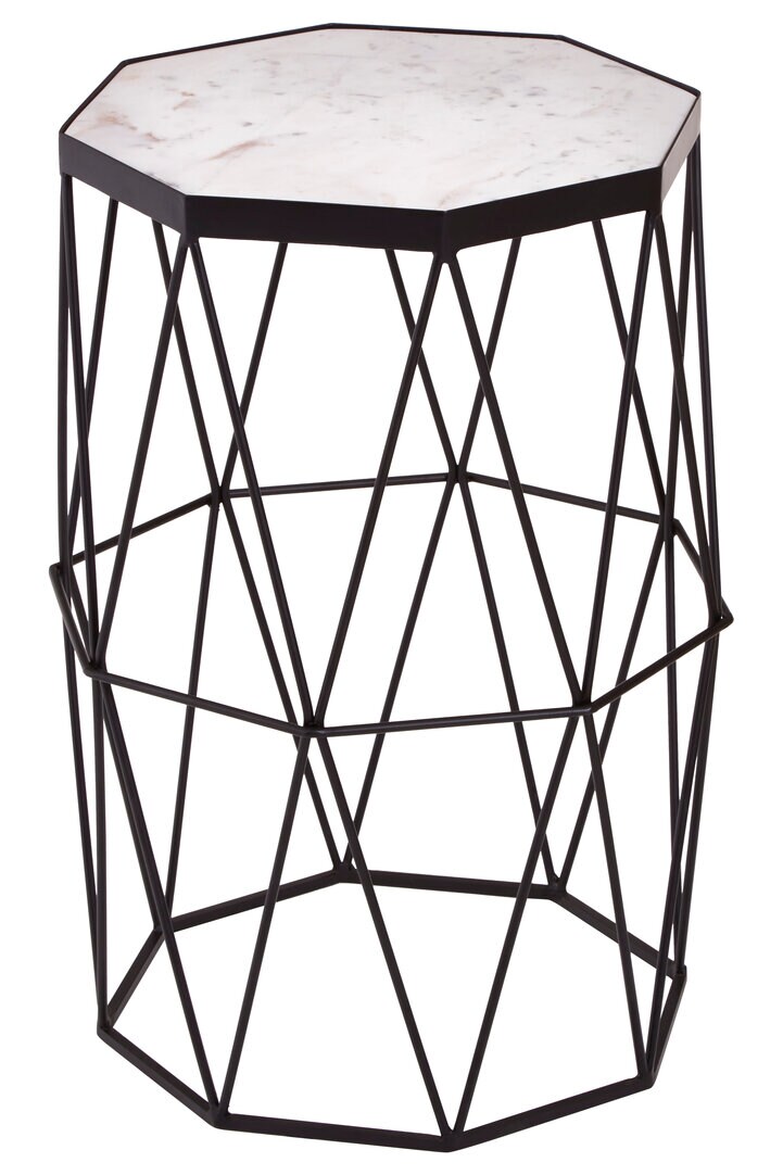 Shalimar Octagonal Black Finish Side Table - Tesco Groceries