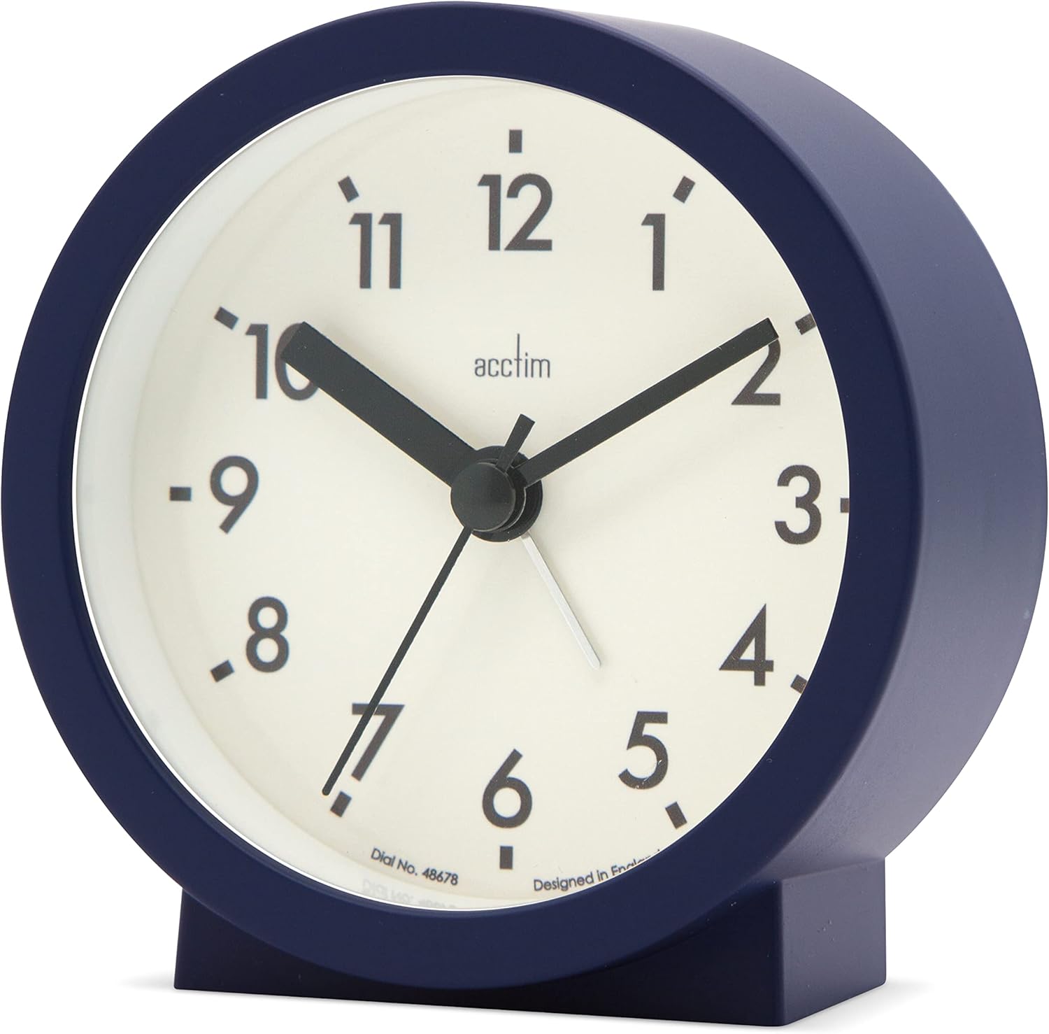 Acctim Gaby Small Analogue Contemporary Bedside Alarm Clock | Blue ...