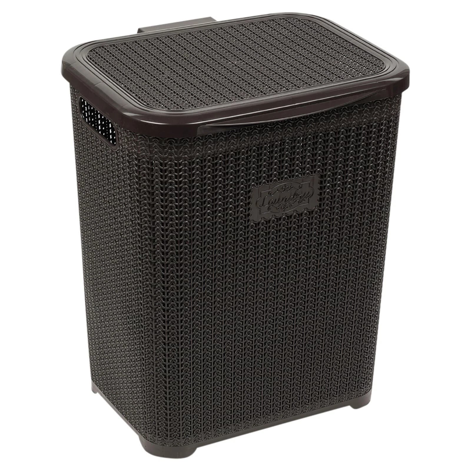 45L Plastic Laundry Basket Dirty Clothes Washing Storage Hamper with ...