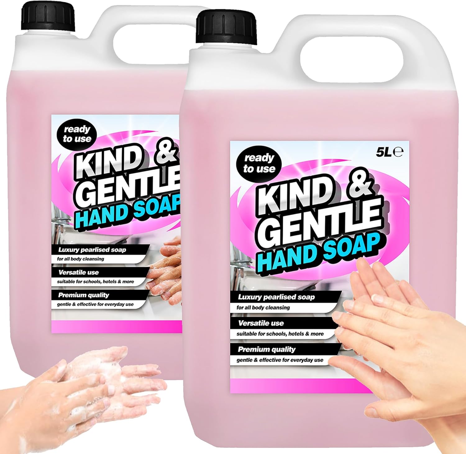 2 x 5 Litre Pink Pearlised Kind & Gentle Luxury Hand Soap - Tesco Groceries