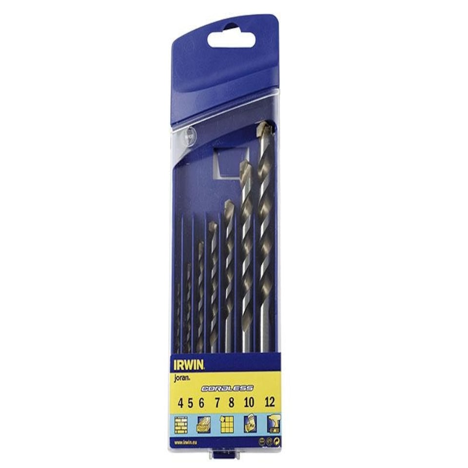 IRWIN Cordless Multi-Purpose Drill Bit Set 7 Piece 4-12Mm - Tesco Groceries