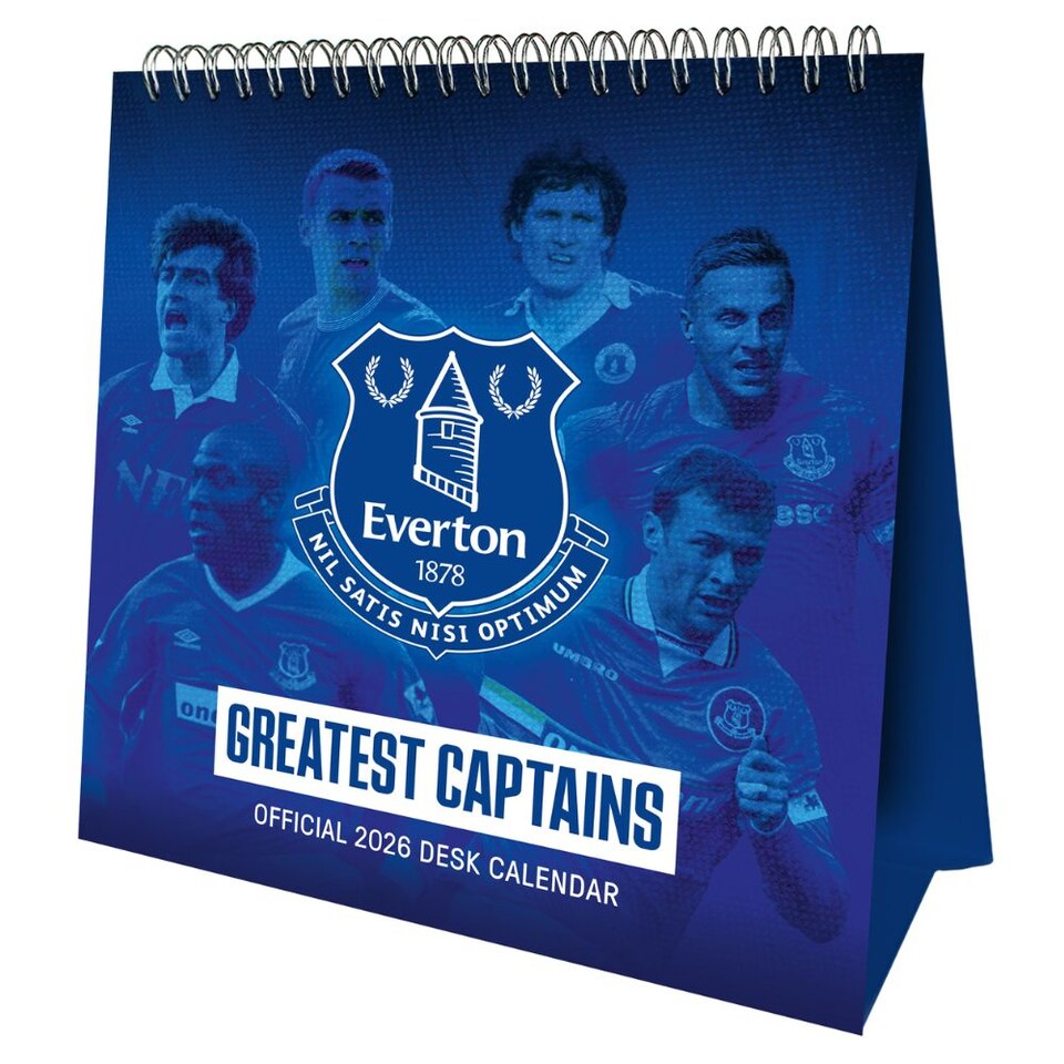EVERTON FC 2026 DESK EASEL CALENDAR - Tesco Groceries