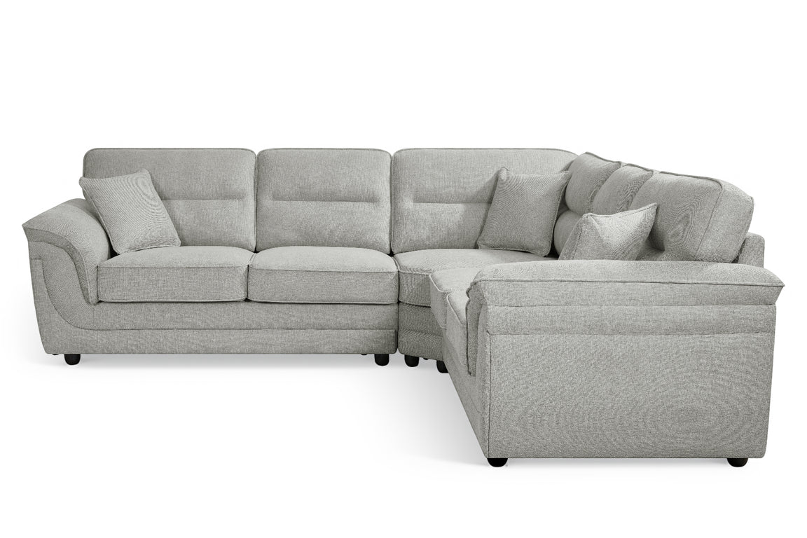 Grey Chenille 2C2 Corner Sofa ELLIOT - Tesco Groceries