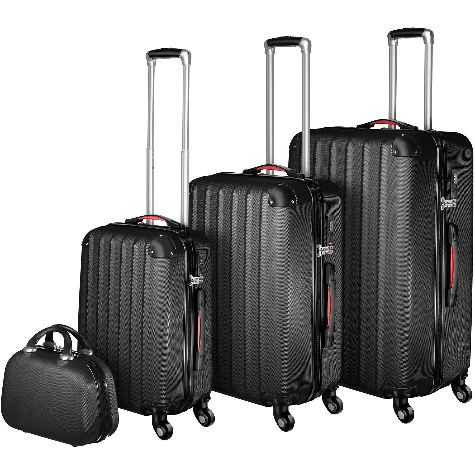 Suitcase Set Pucci - 3 suitcases, beauty case, robust, hard-shell ABS ...