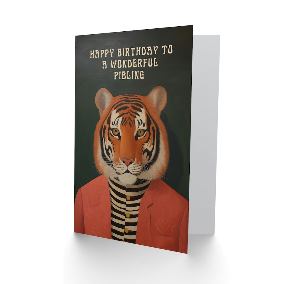 Wonderful Pibling Dapper Cool Hipster Birthday Card - Tesco Groceries