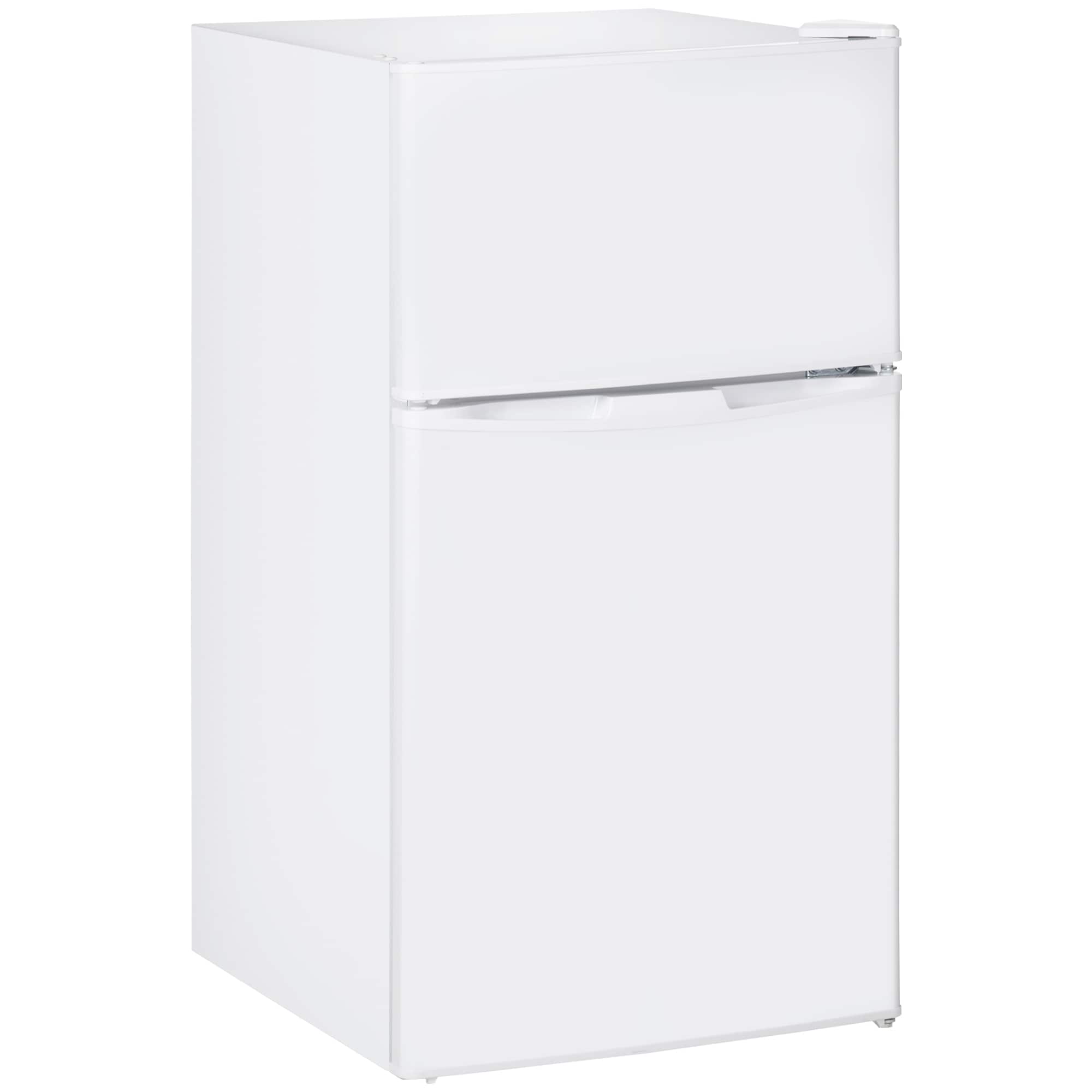 HOMCOM 88L Under Counter Fridge with 5-Setting Thermostat, White ...