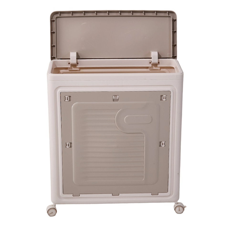 Living and Home Plastic Folding Storage Box with Flip-top Lid and ...