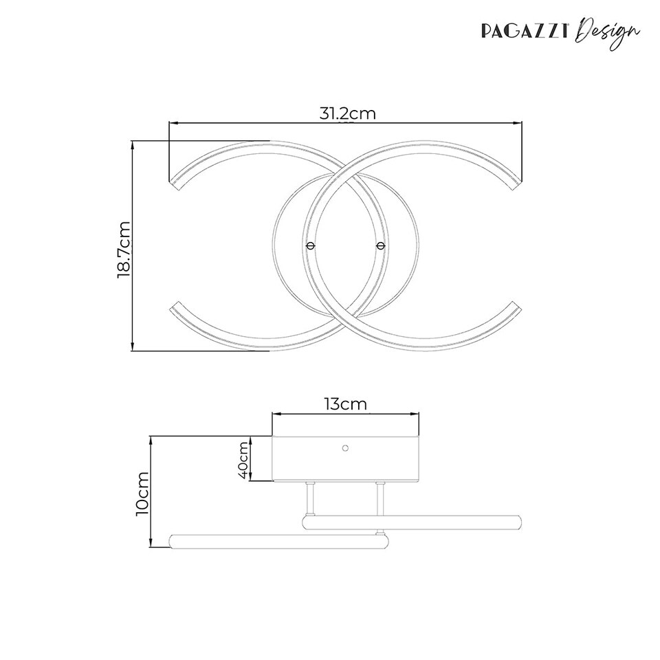 Pagazzi Veloria Chrome LED Flush Ceiling Light - Tesco Groceries