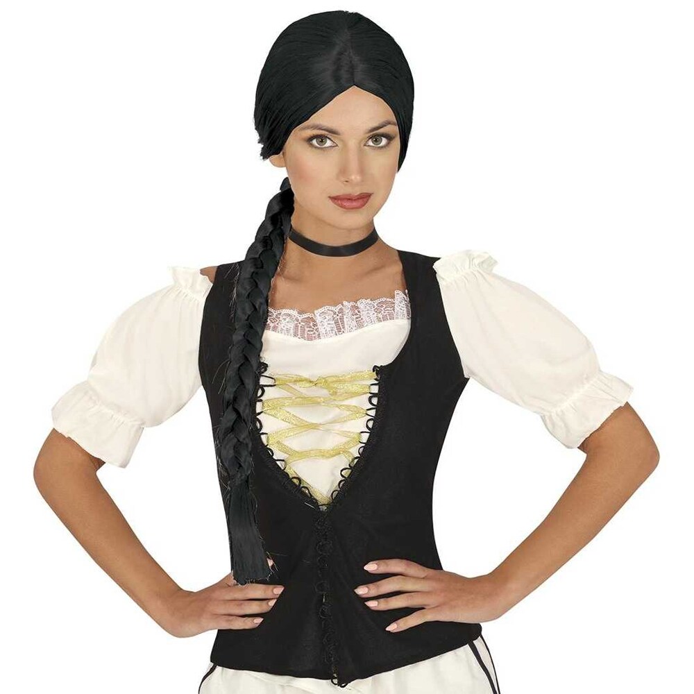 Fiestas Guirca Womens/Ladies Plaited Wig | Black | Black | One Size | 1 ...