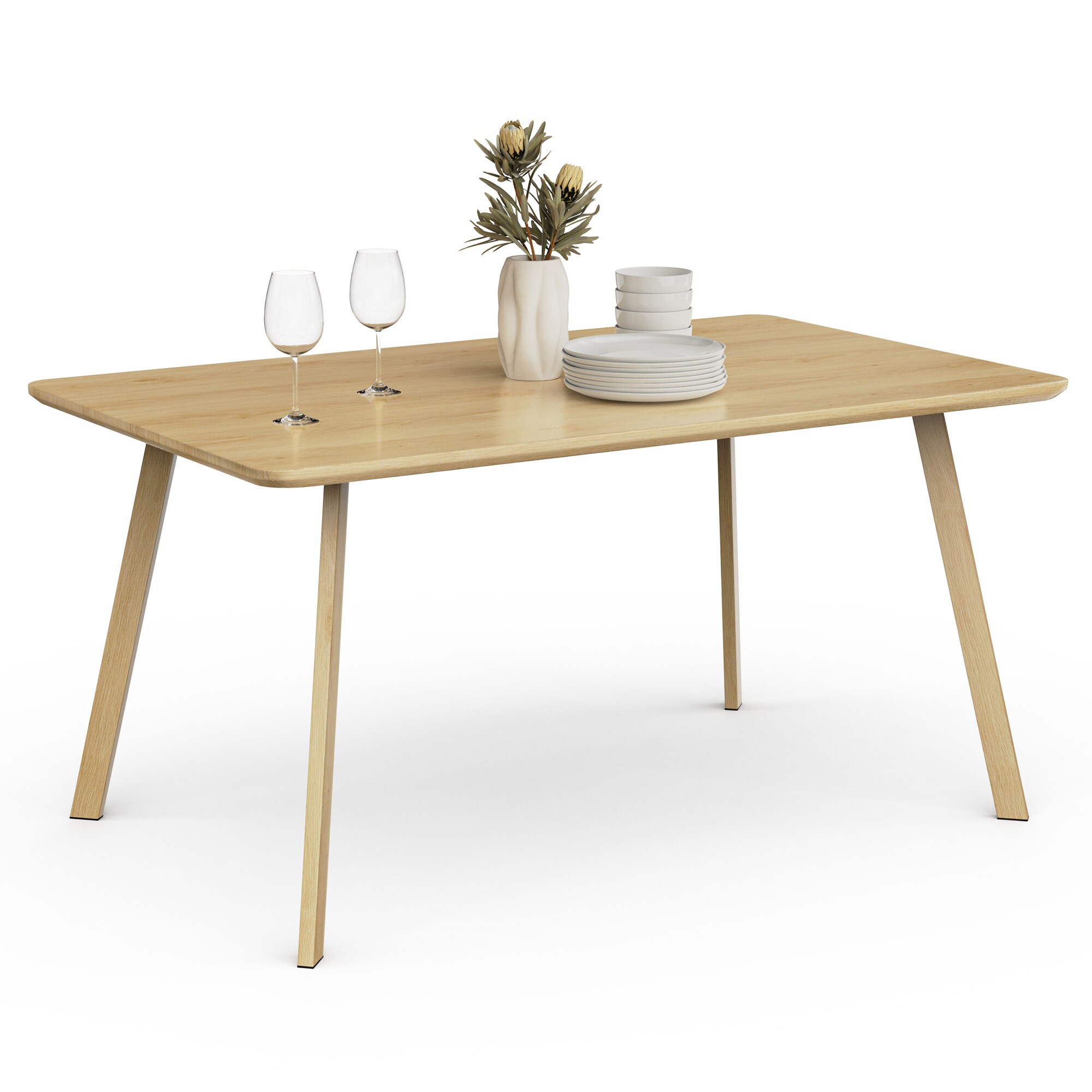 Spinningfield Burton Light Wood Effect Dining Table - Tesco Groceries
